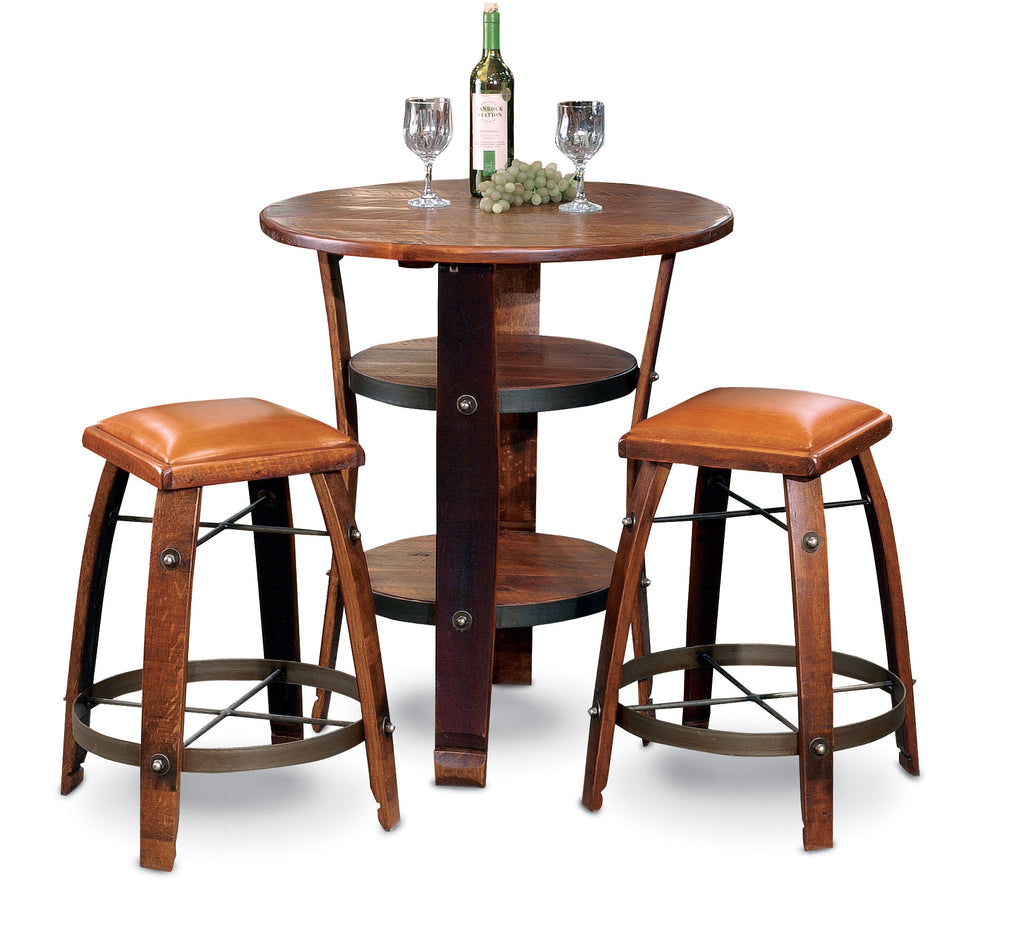 Wine Barrel Stave Stool Tan Leather 818T – The Rustic Furniture Store